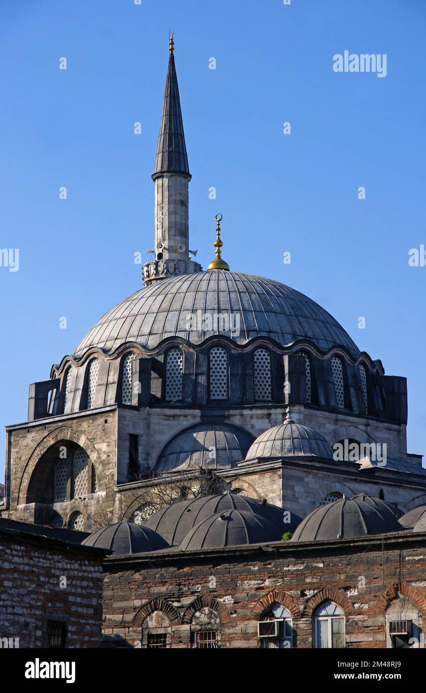 Located in Istanbul, Turkey, the Rustem Pasha Mosque was built by Mimar Sinan in the 16th ...