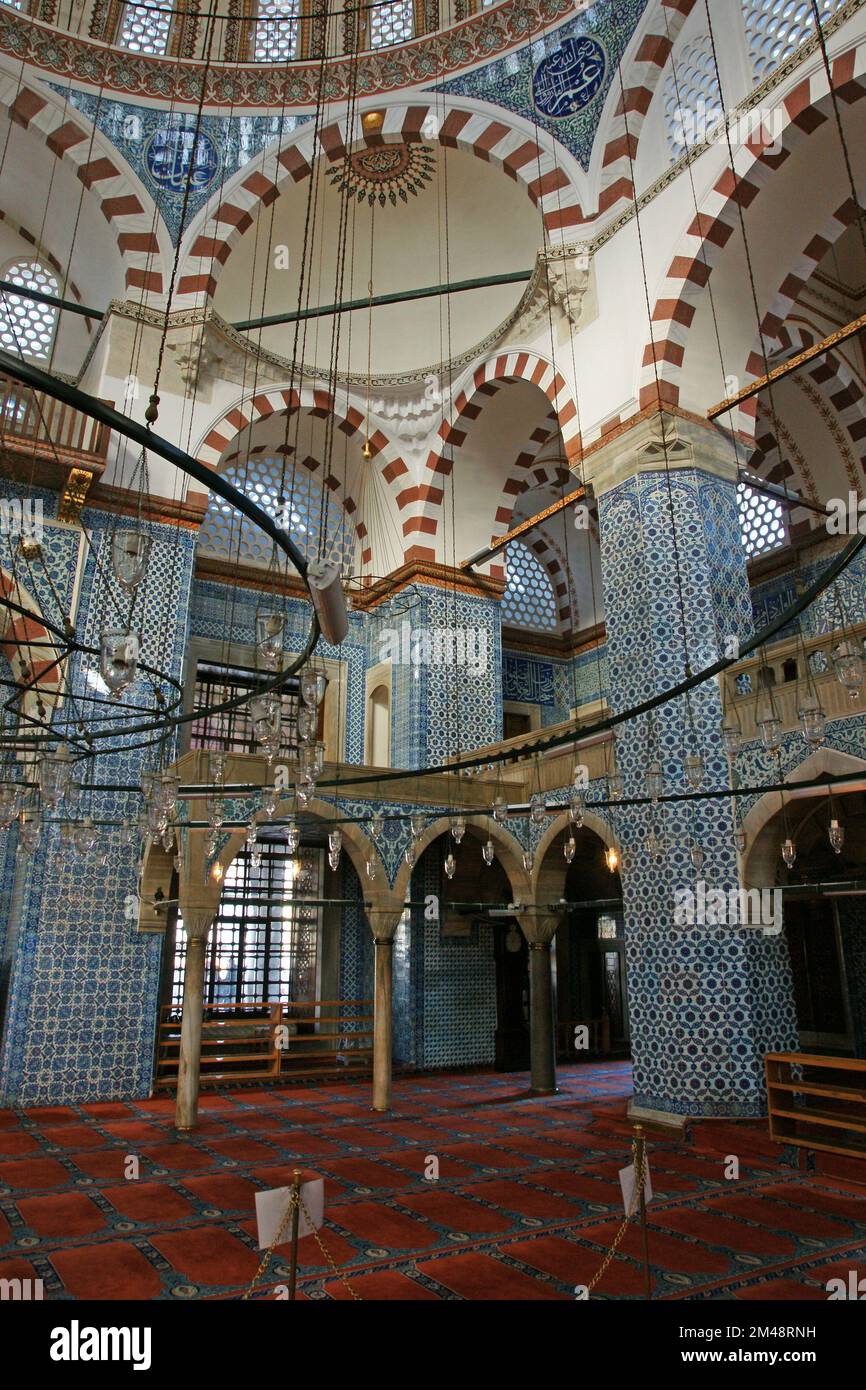 Located in Istanbul, Turkey, the Rustem Pasha Mosque was built by Mimar ...