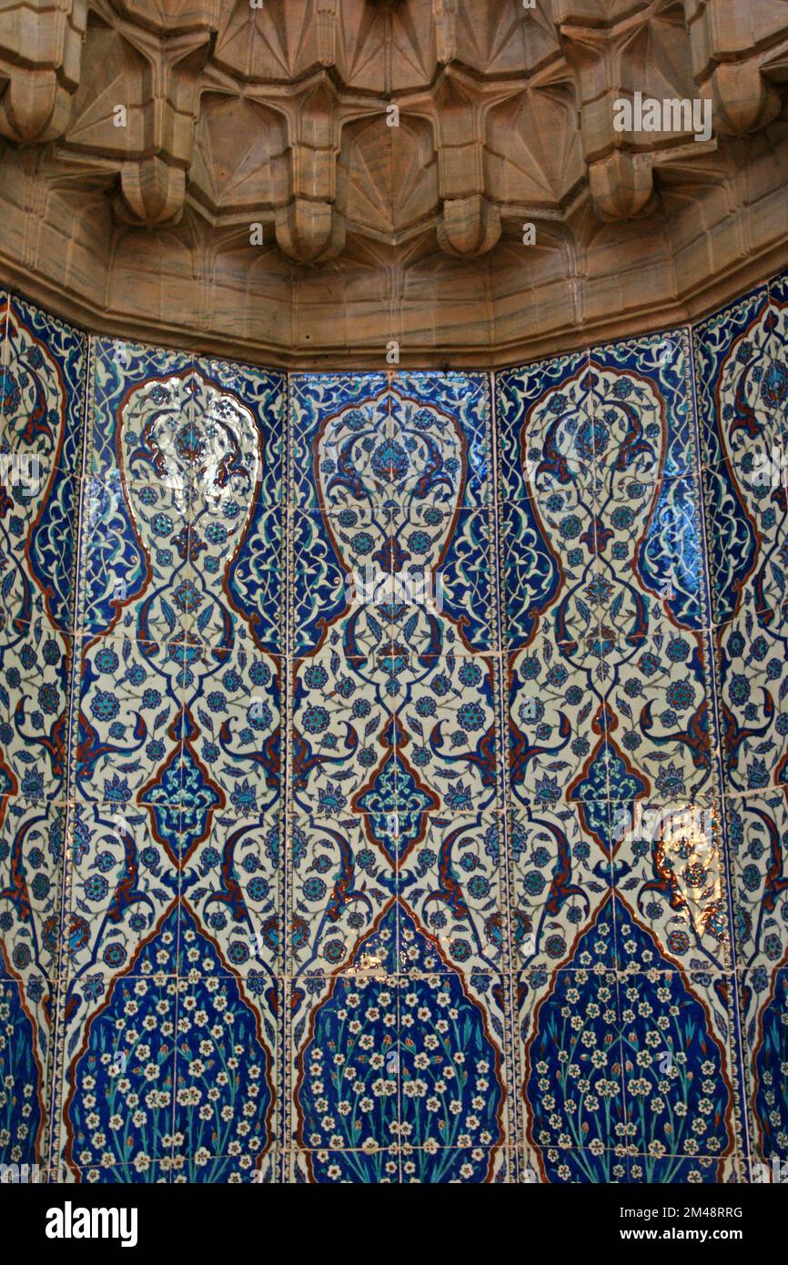 Located in Istanbul, Turkey, the Rustem Pasha Mosque was built by Mimar ...