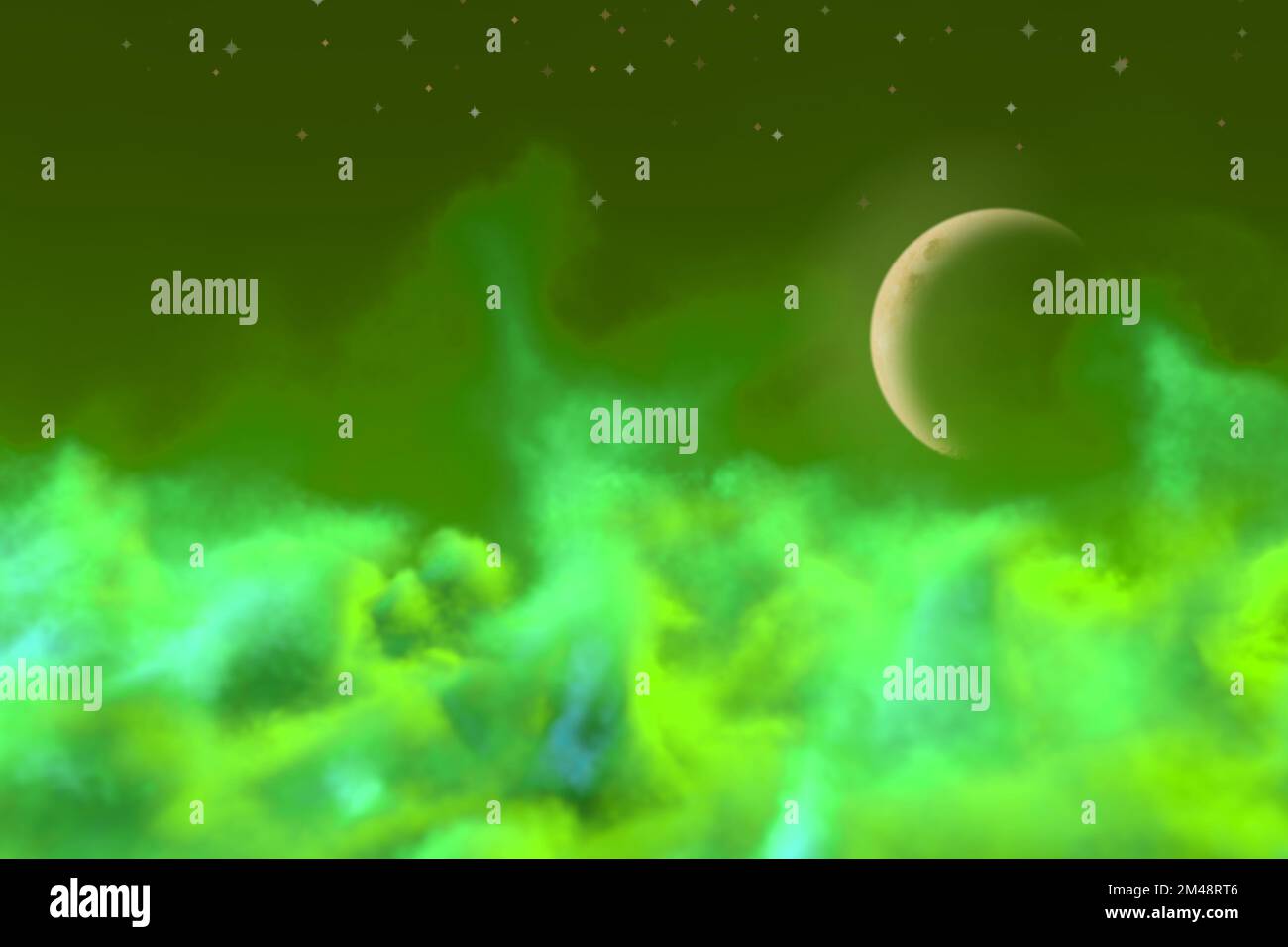 visionary sky with moon with stars creative abstract background for any ...