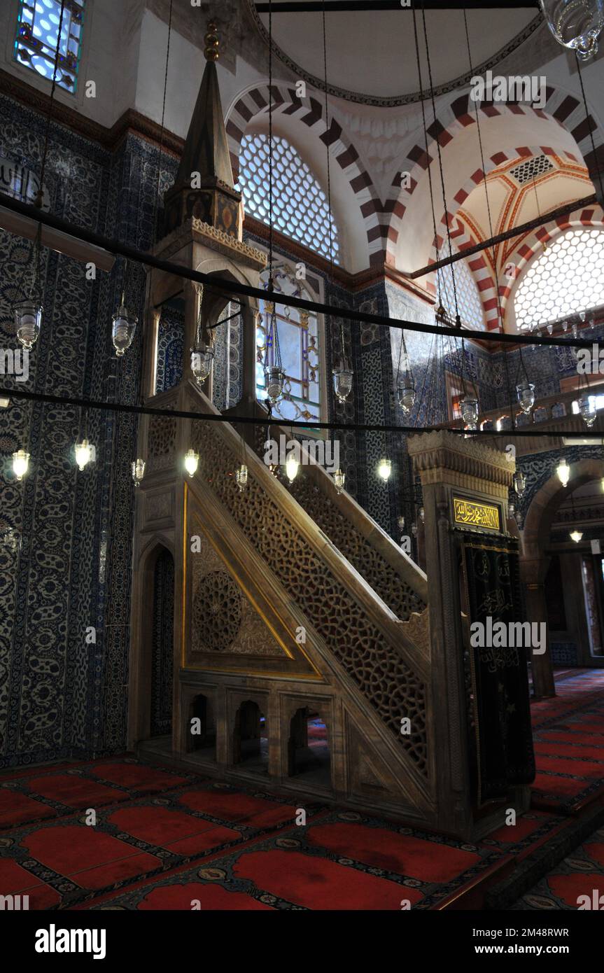 Located in Istanbul, Turkey, the Rustem Pasha Mosque was built by Mimar ...