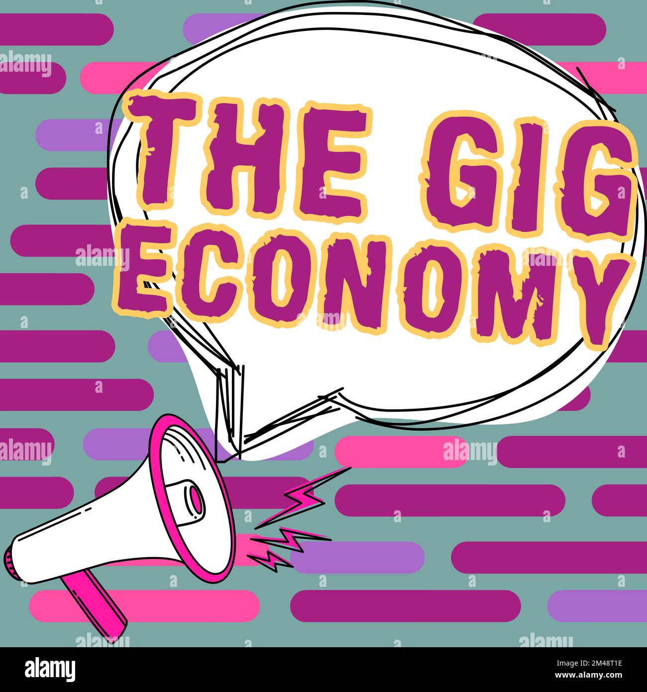 Sign displaying The Gig Economy. Internet Concept Market of Short-term ...