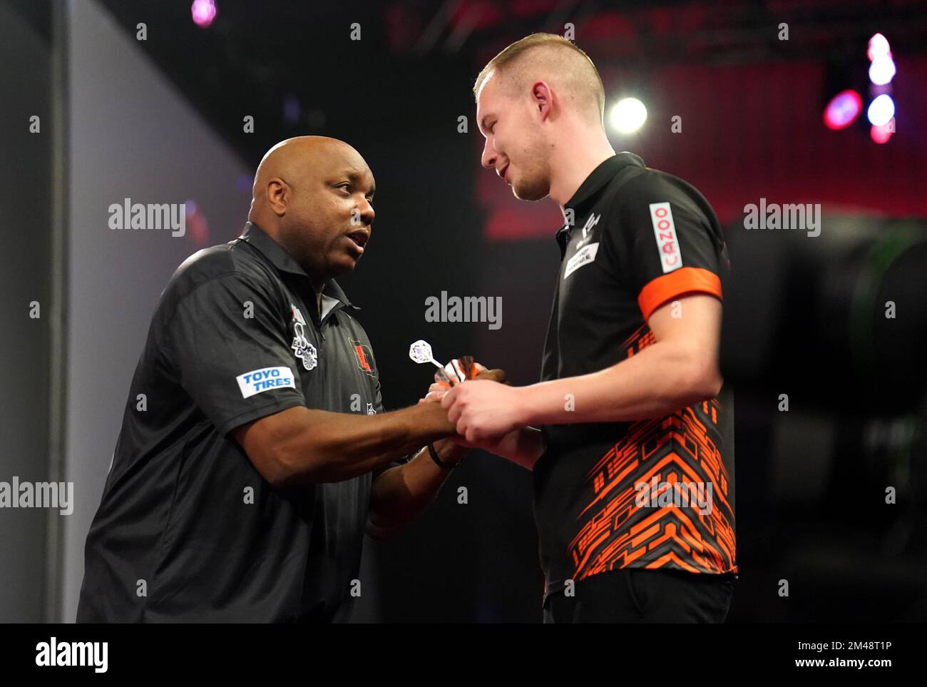USA's Leonard Gates celebrates victory over Netherlands' Geert Nentjes ...