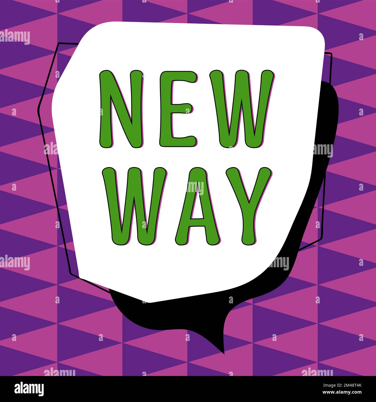 Text caption presenting New Way. Conceptual photo To move from one ...