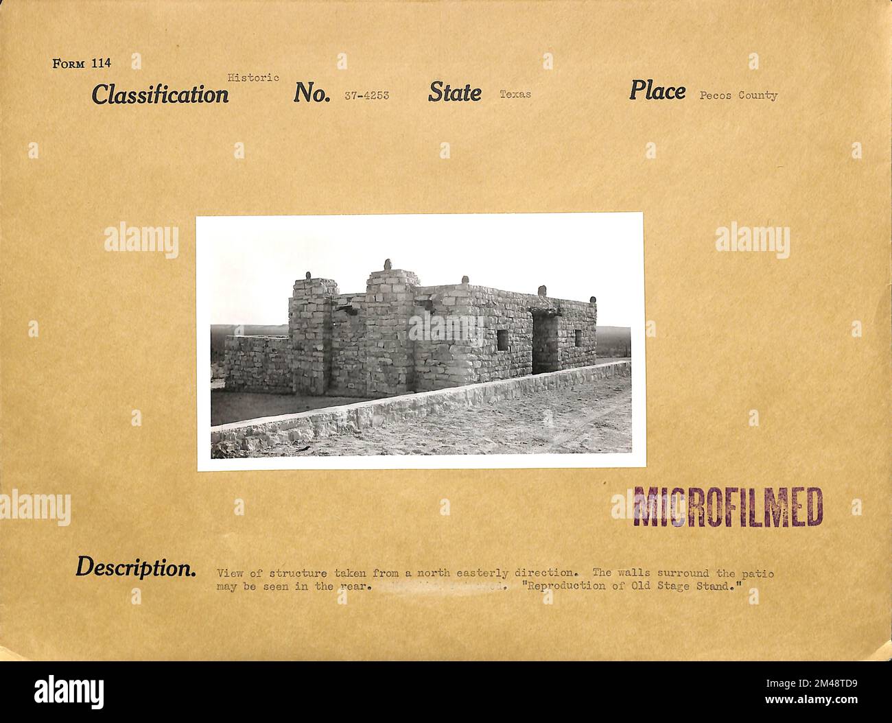 View of Structure Taken from a North Easterly Direction. Original ...