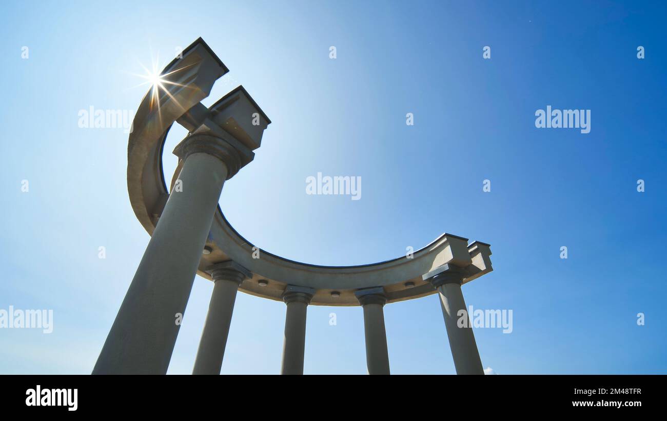 White rotundas in the city near the waterfront Stock Photo - Alamy