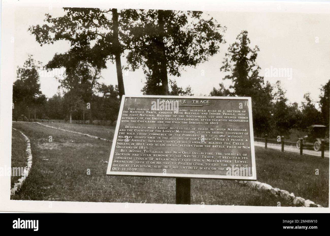 Site of Grinder House on the Natchez Trace. Original caption: Site of ...
