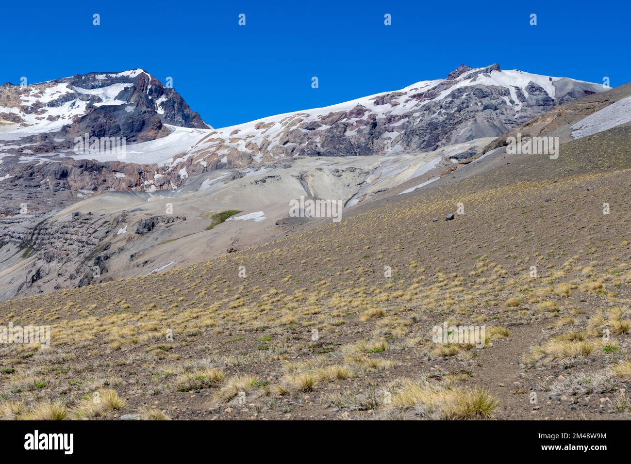 View of the breathtaking landscape at Paso Vergara in Argentina while ...
