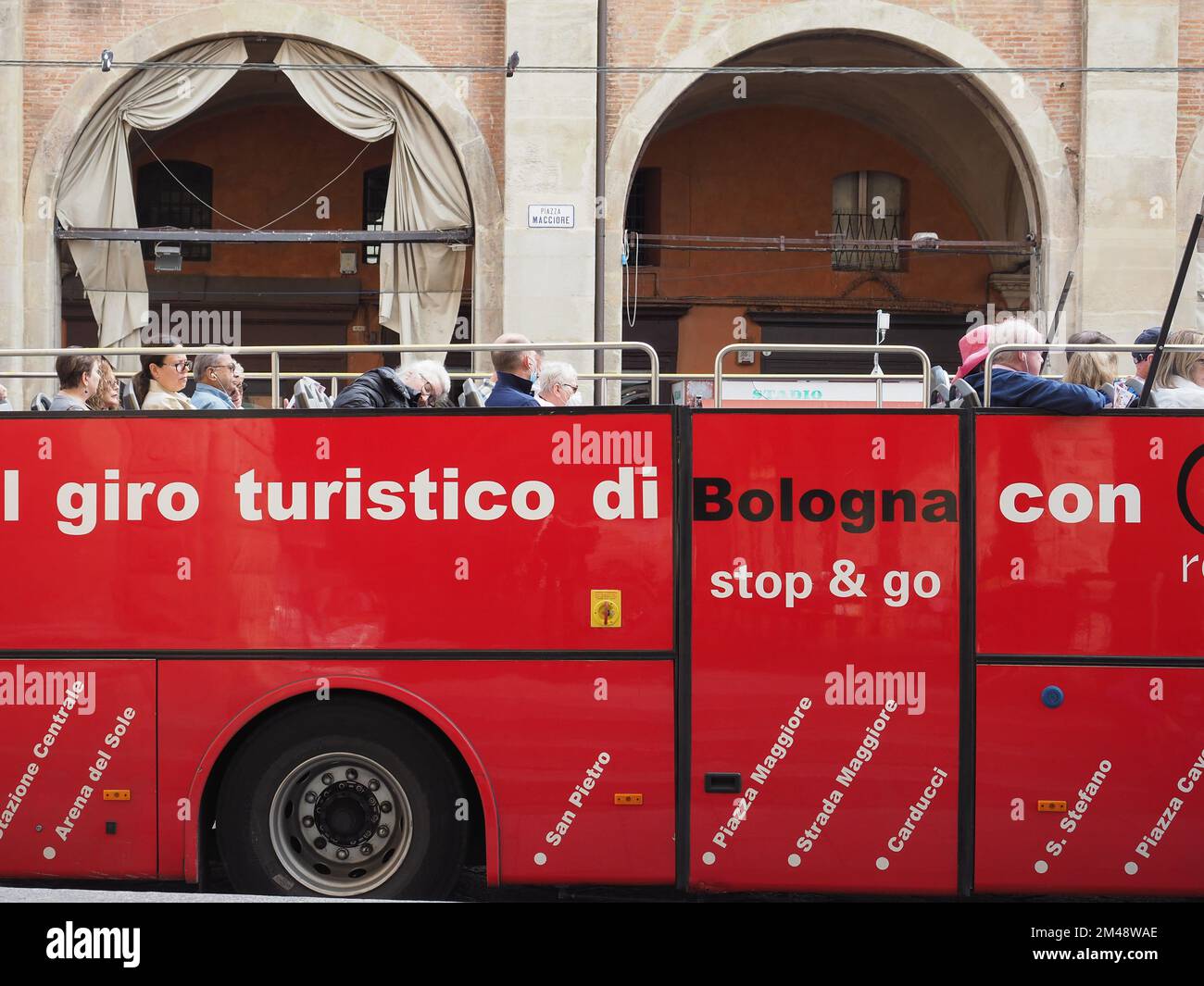 BOLOGNA, ITALY - CIRCA SEPTEMBER 2022: Hop on Hop off touristic bus ...