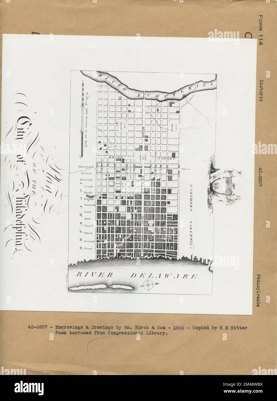 Plan of the City of Philadelphia, from Engravings & Drawings By W ...