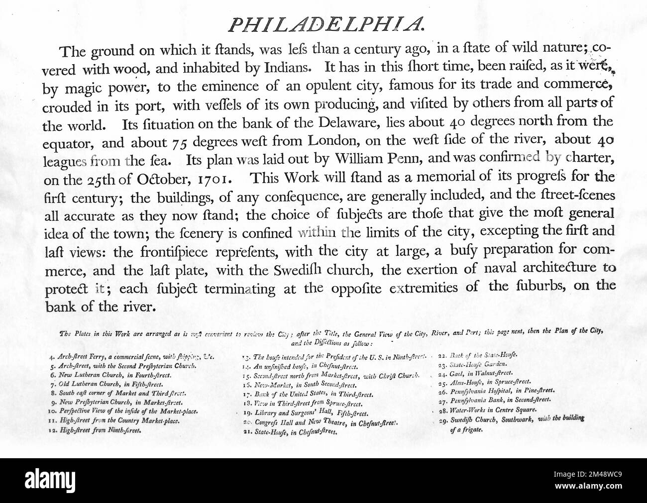 Introduction to Philadelphia and List of Plates. Original caption ...