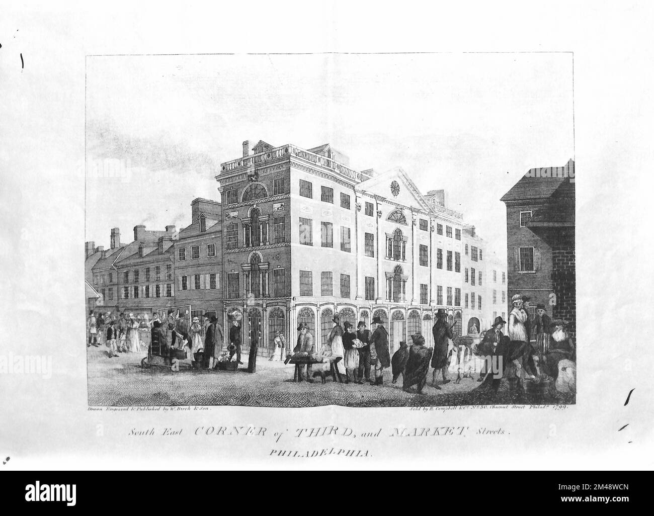 South East Corner of Third and Market Streets. Original caption: South ...