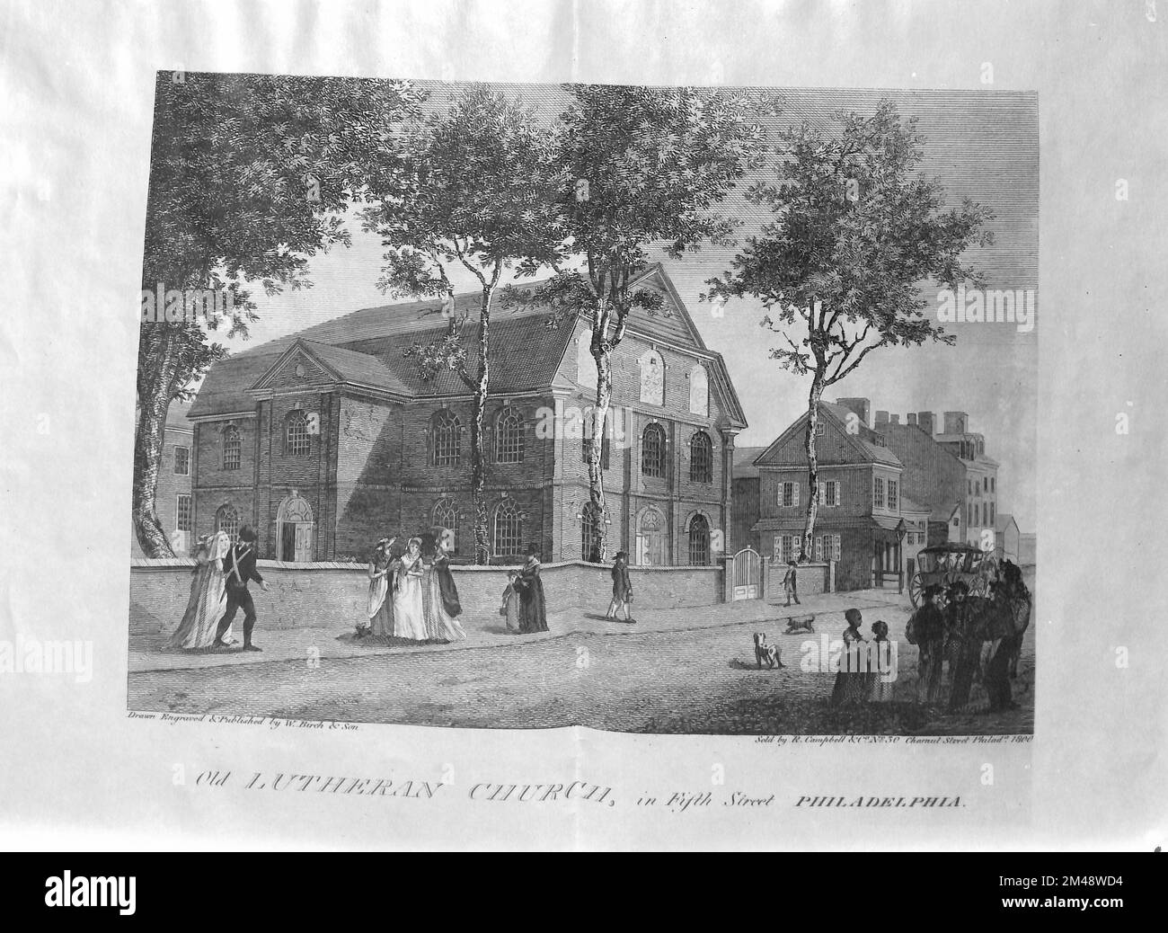 Old Lutheran Church in Fifth Street. Original caption: Old Lutheran ...