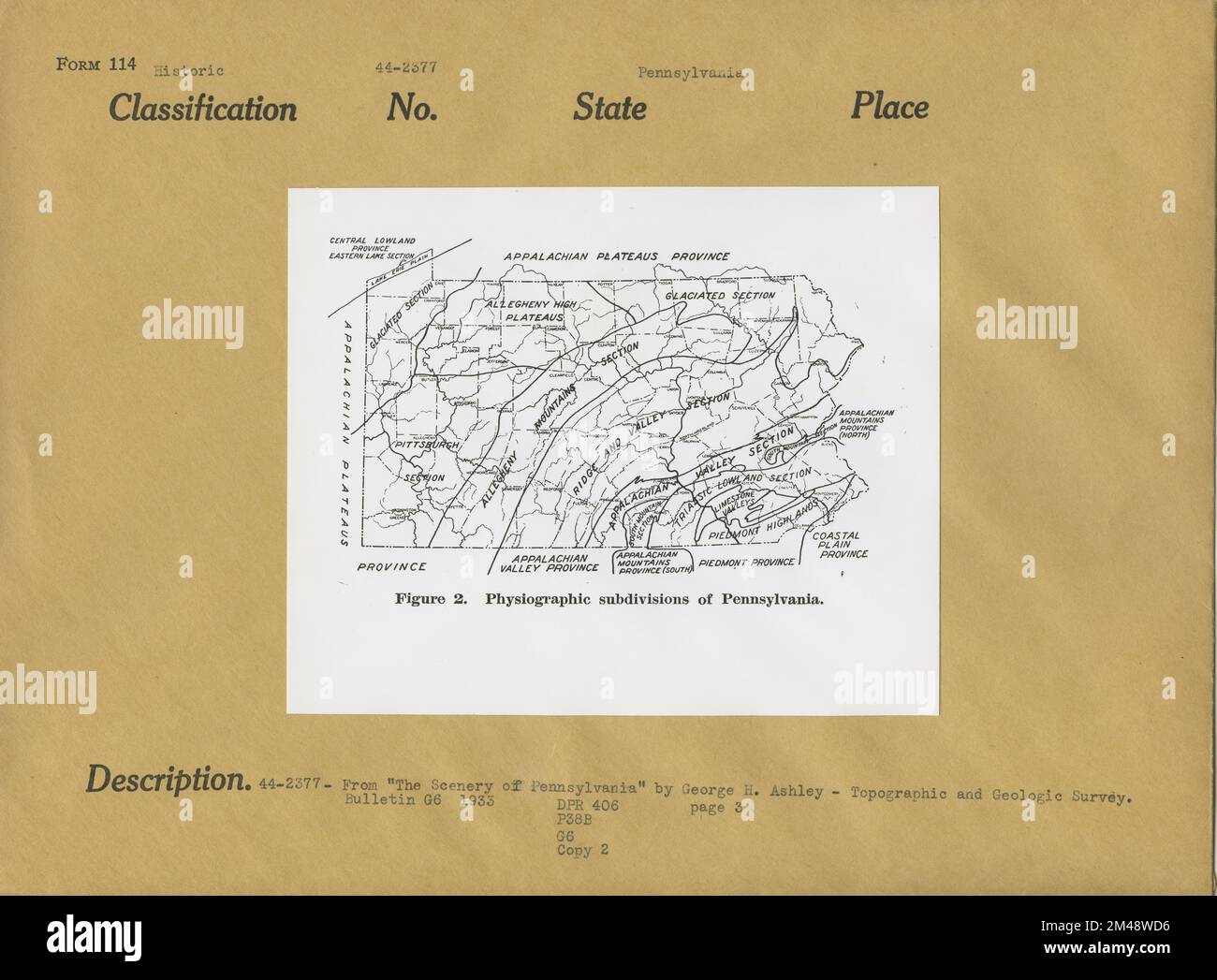Physiographic Subdivisions of Pennsylvania. Original caption ...