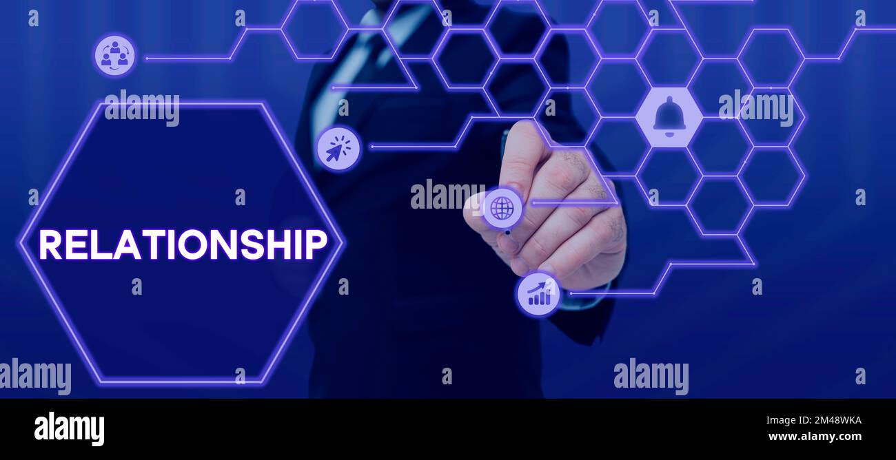 Inspiration showing sign Relationship. Business showcase Developing ...