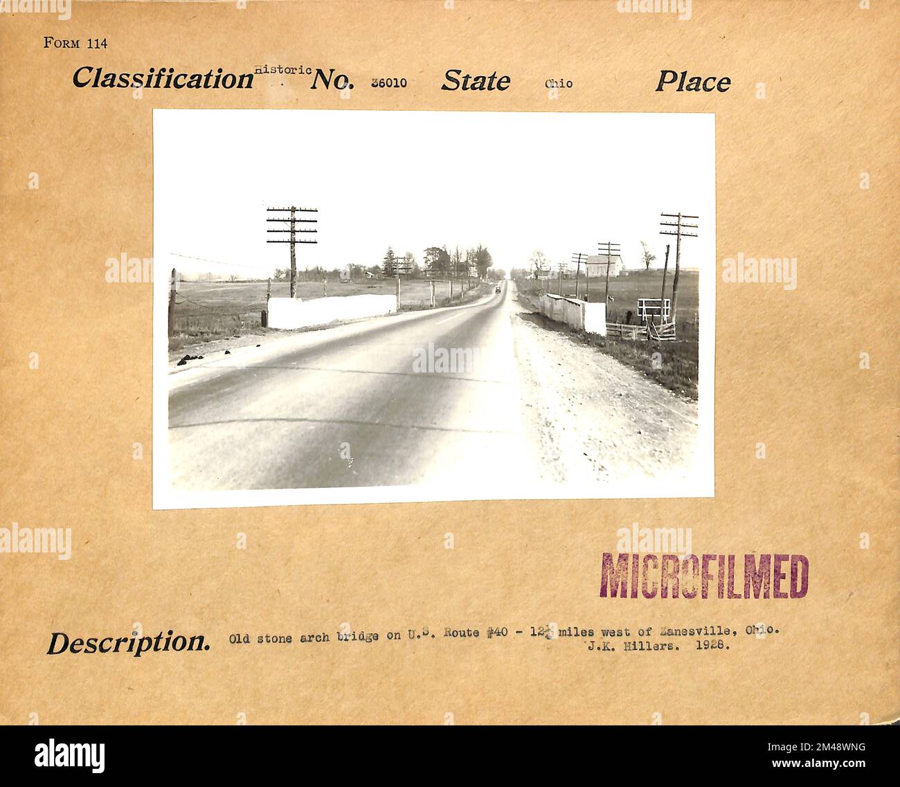 Old Stone Arch Bridge on U.S. Route 40, West of Zanesville, Ohio ...