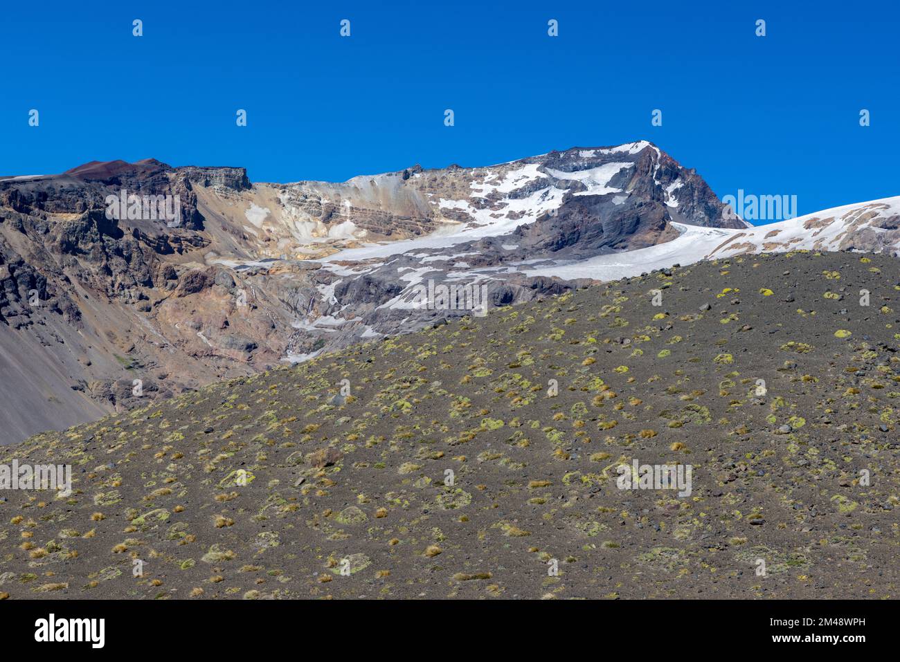 View of the breathtaking landscape at Paso Vergara in Argentina while ...