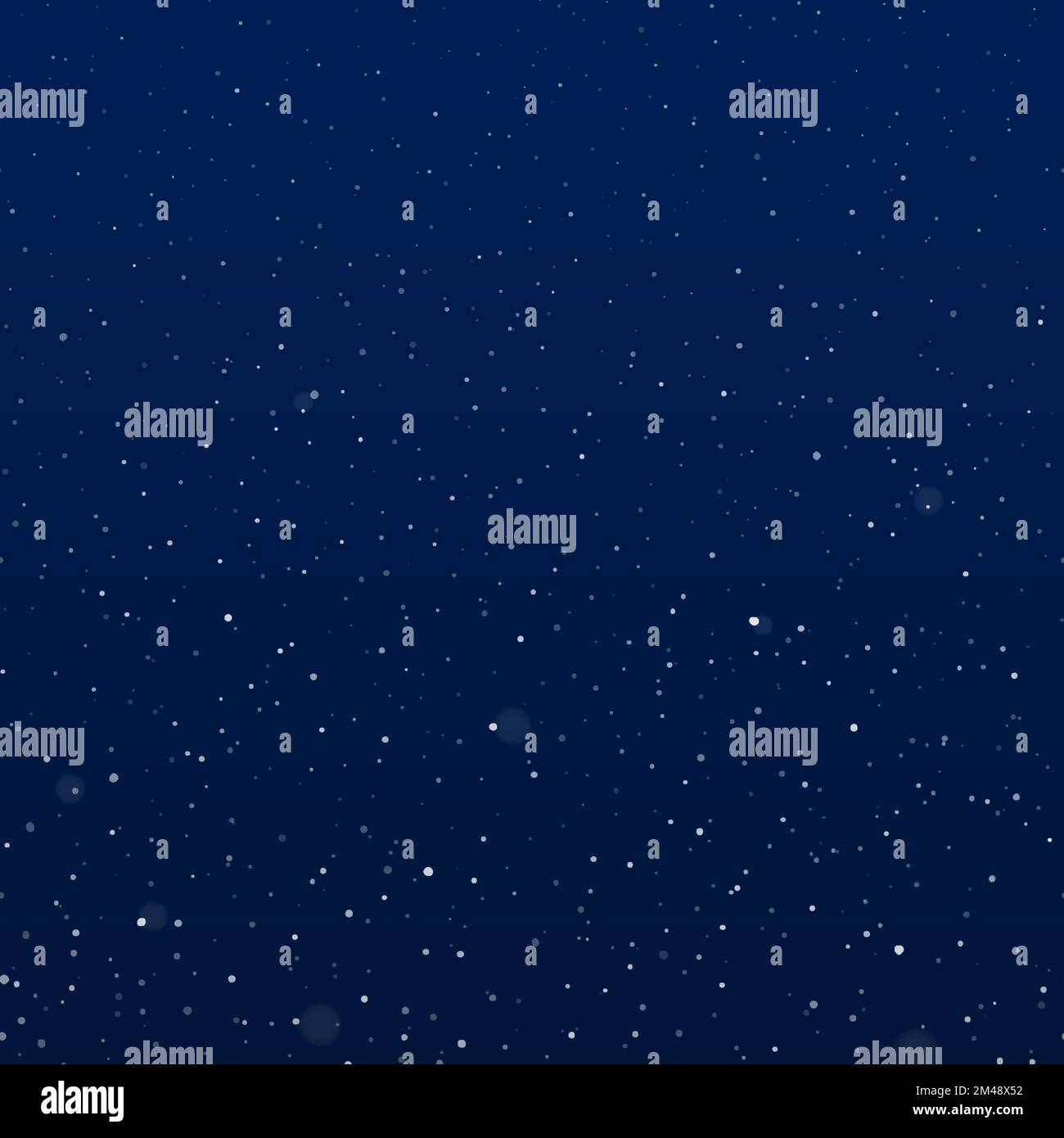 Snowfall at night. Falling snowflakes on dark background. Galaxy stars ...