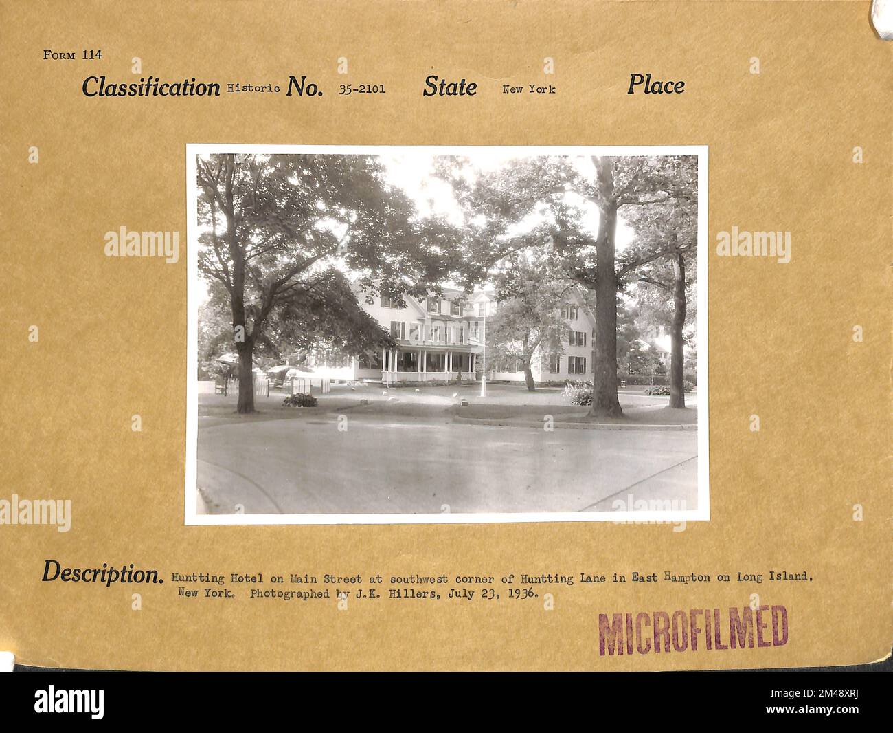 Hutting Hotel on Main Street, Long Island, New York. Original caption ...