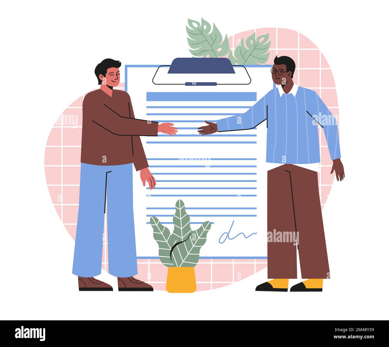 People signing contract Stock Vector Image & Art - Alamy