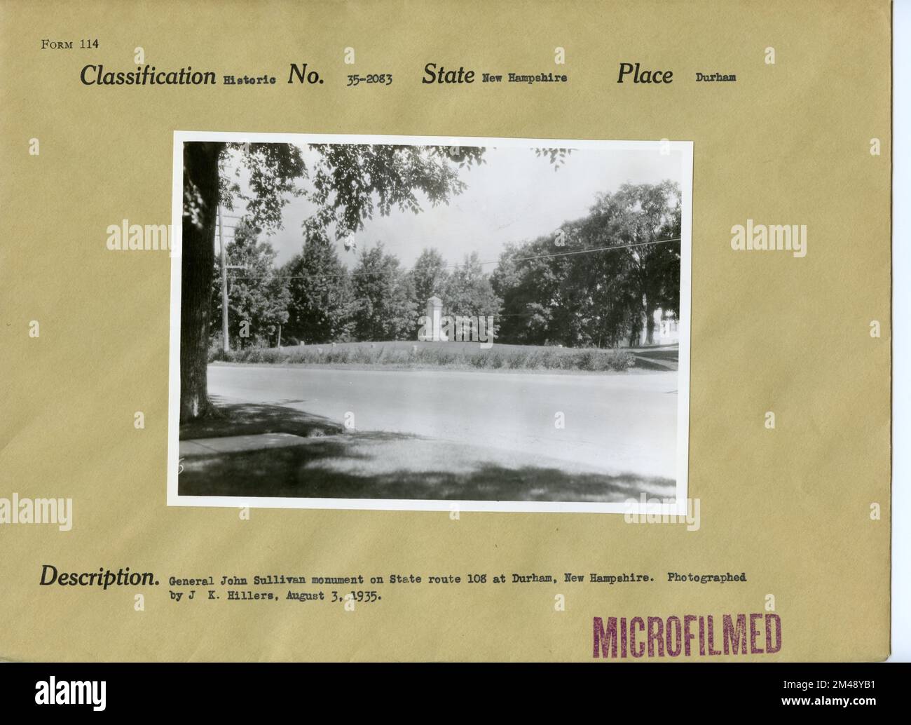 General John Sullivan Monument at Durham, New Hampshire. Original ...