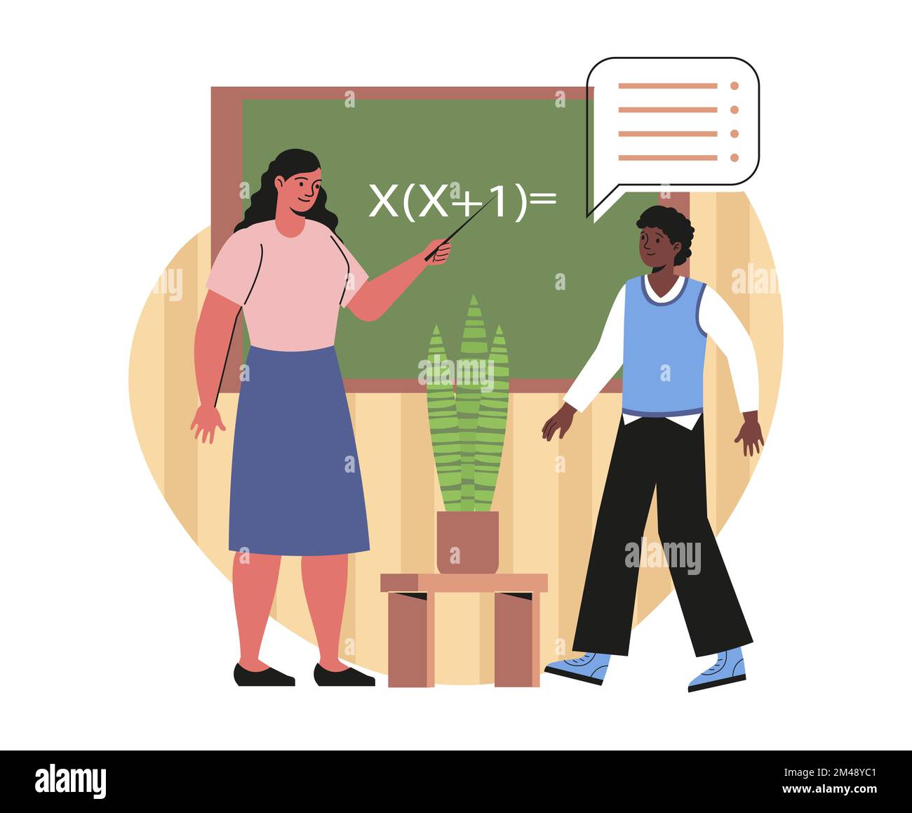 Whiteboard classroom teacher student Stock Vector Images - Alamy