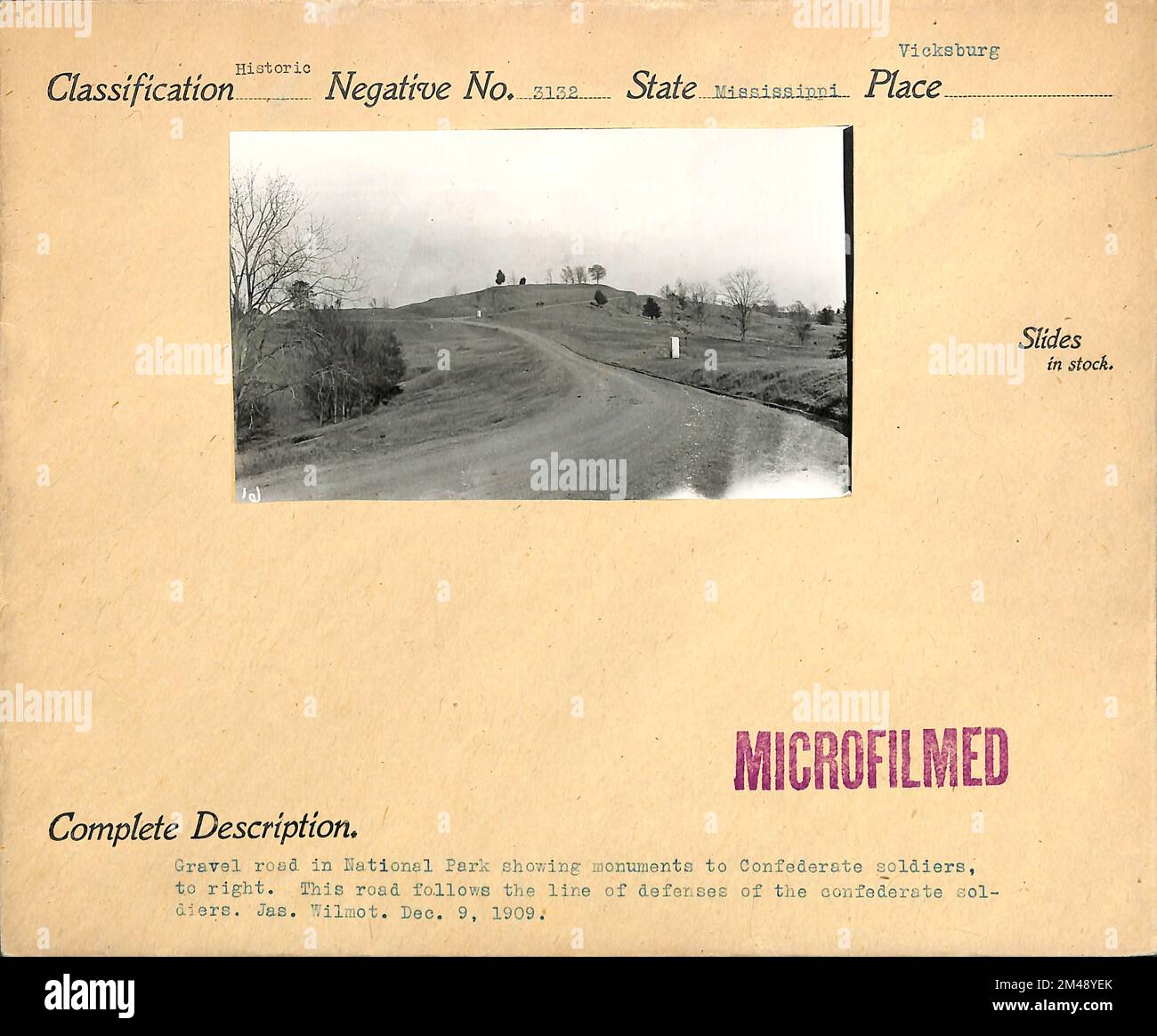 Gravel Road in National Park Showing Monuments to Confederate Soldiers ...