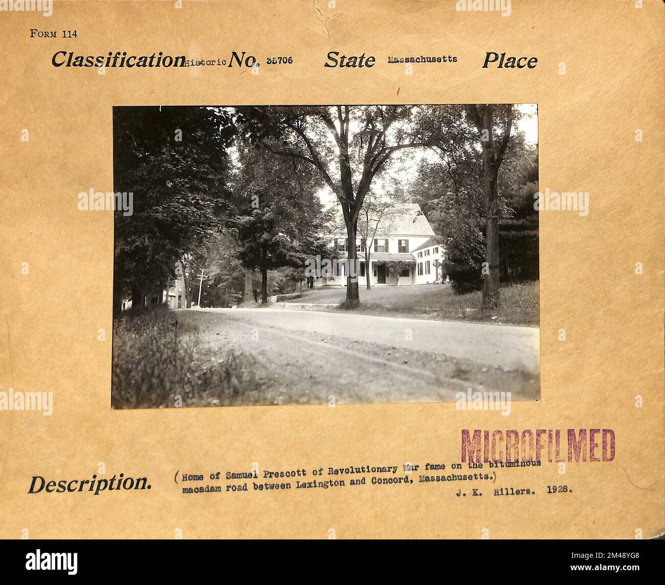 Home of Samuel Prescott. Original caption: Home of Samuel Prescott of ...