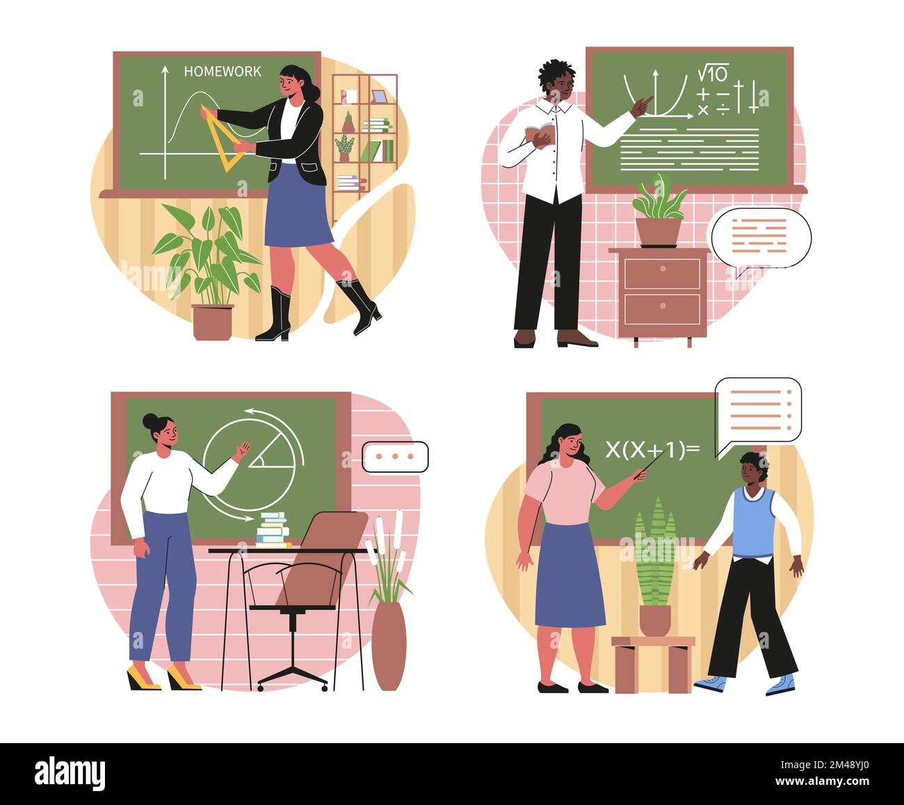 Set of school teachers Stock Vector Image & Art - Alamy