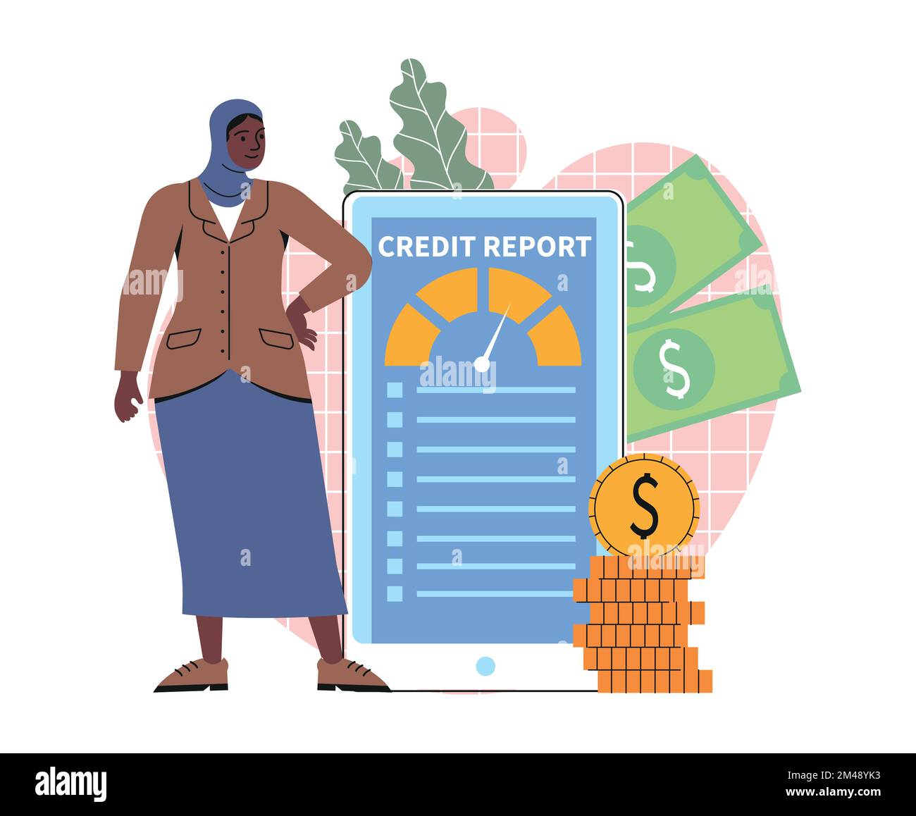 Credit report concept Stock Vector Image & Art - Alamy