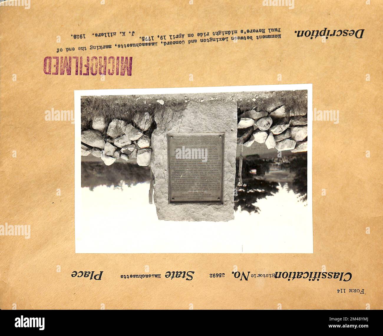 Monument Between Lexington and Concord, Massachusetts. Original caption ...