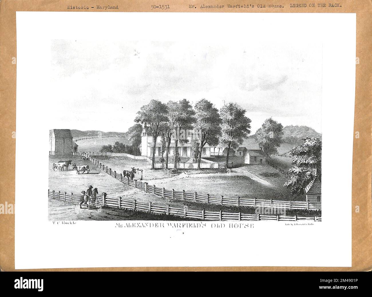 Mr. Alexander Warfield's Old House. Original caption: Mr. Alexander ...