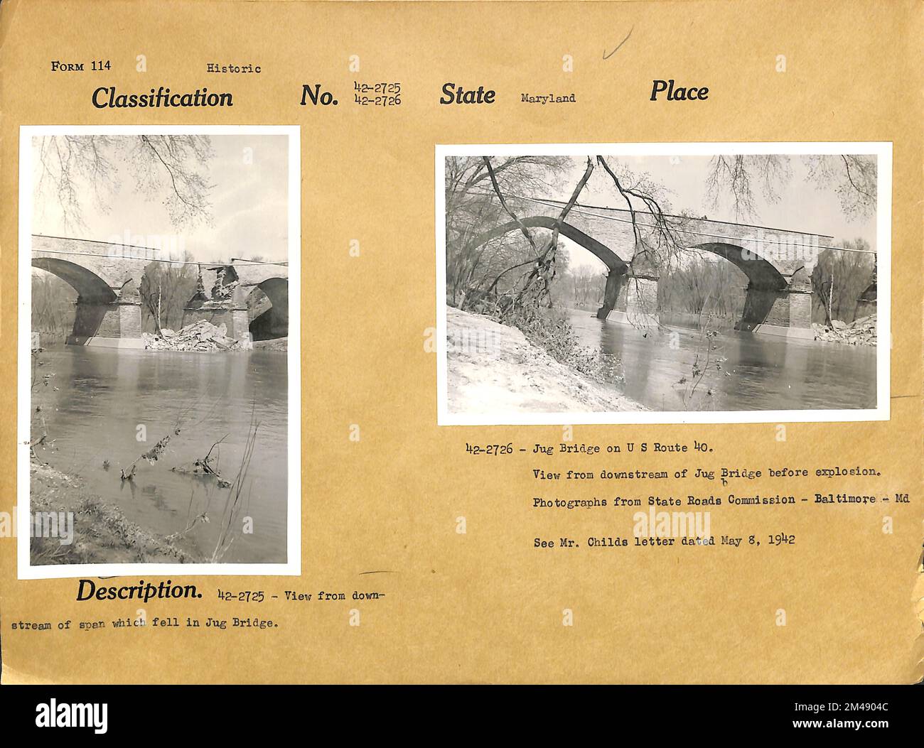 Jug Bridge on U.S. Route 40. Original caption: Jug Bridge on U.S. Route ...