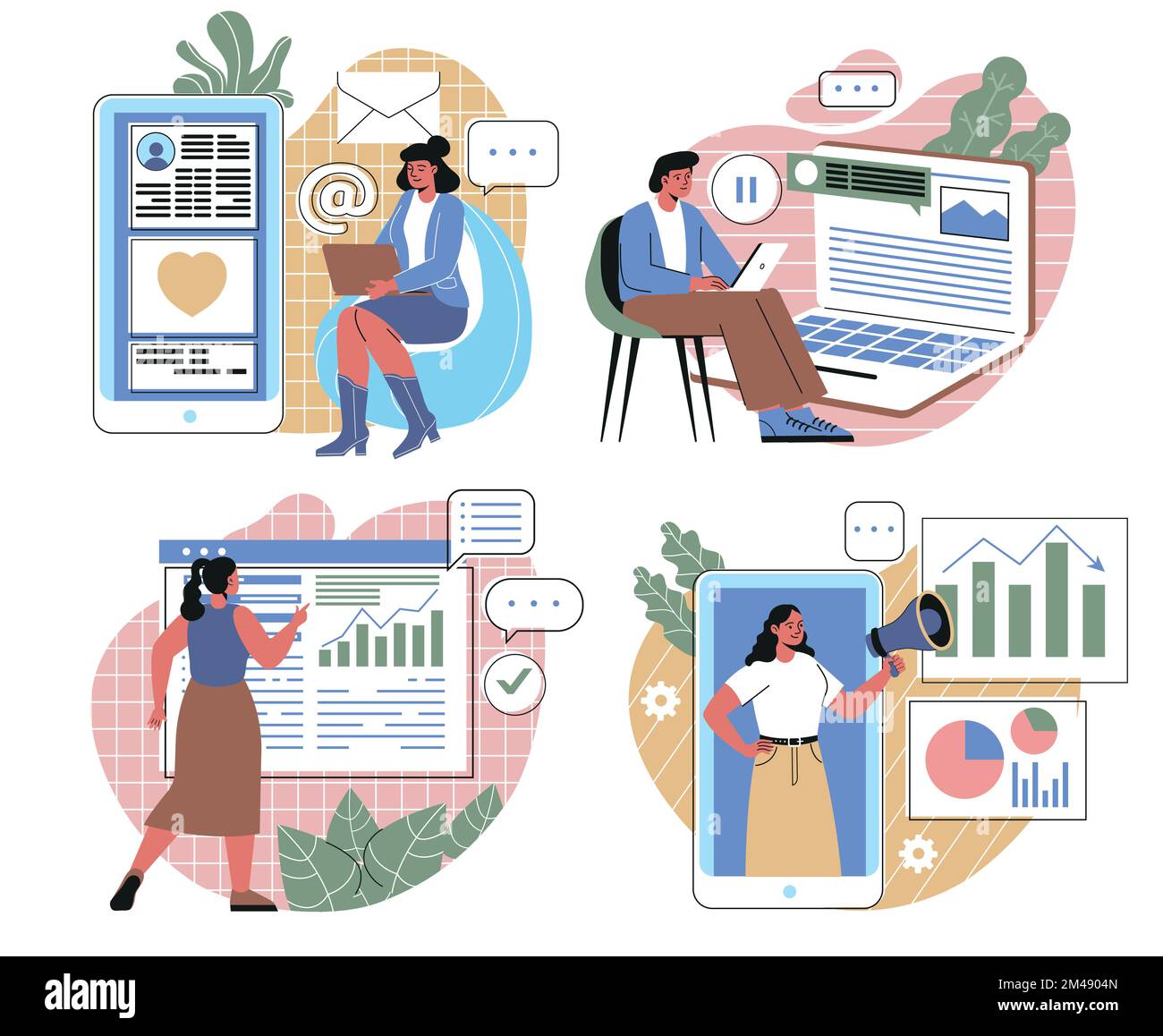 Social media promotion concept Stock Vector Image & Art - Alamy