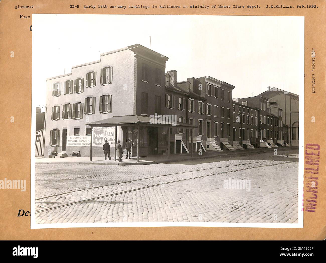Early 19th Century Dwellings in Baltimore in Vicinity of Mount Clare ...