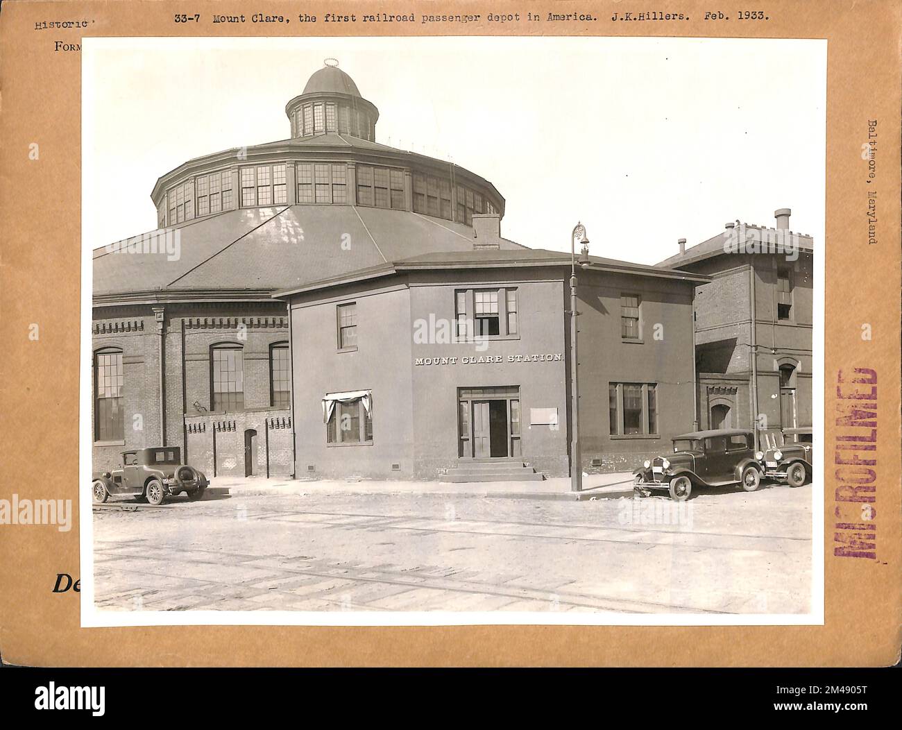 Mount Clare, the First Railroad Passenger Depot in America. Original ...