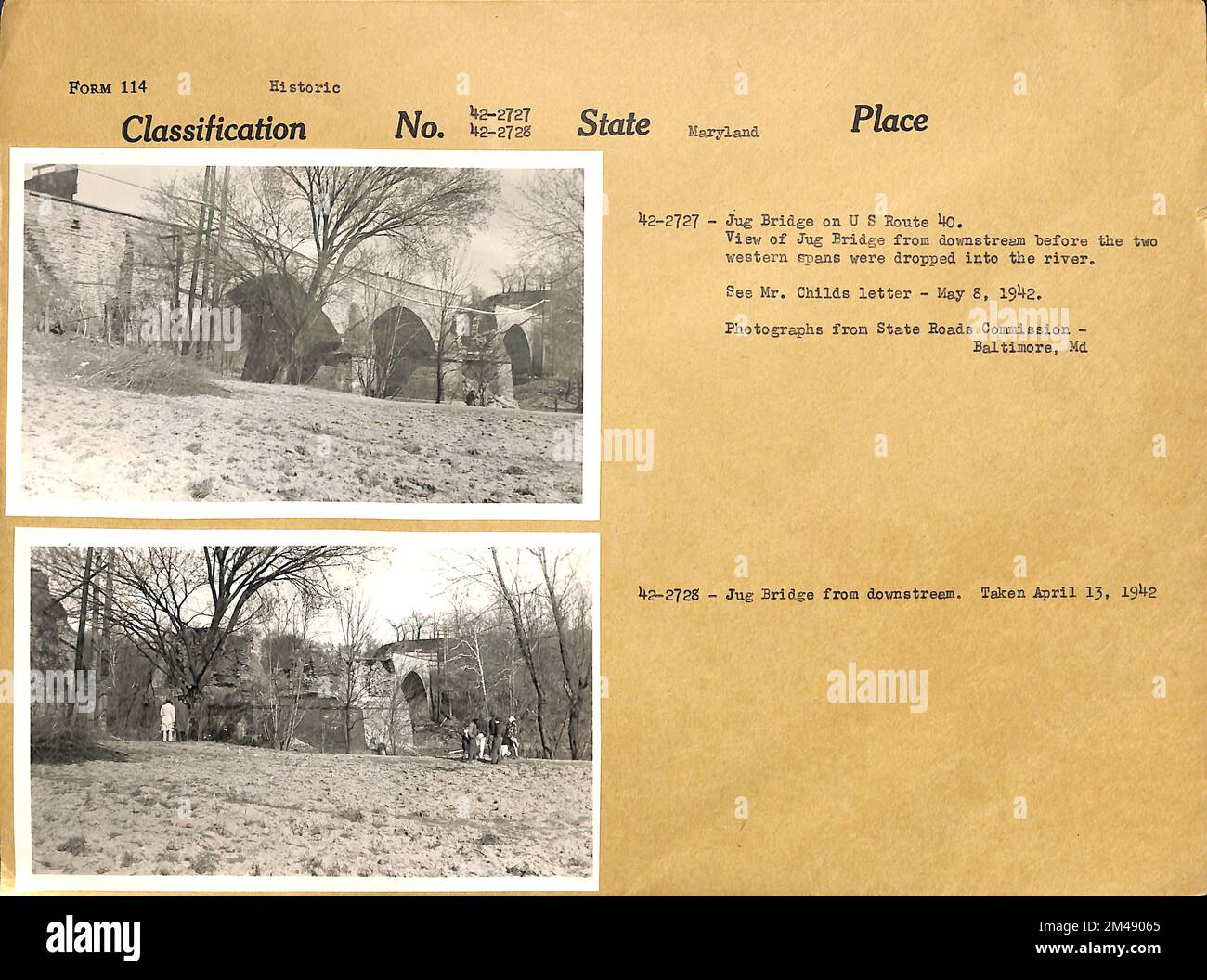 Jug Bridge on U.S. Route 40. Original caption: Jug Bridge on U.S. Route ...