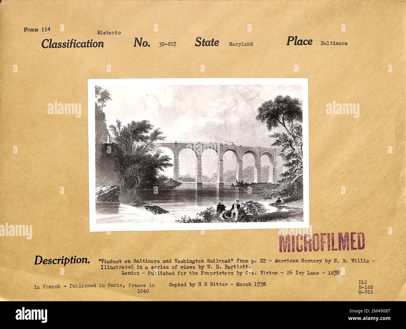 Viaduct on Baltimore and Washington Railroad. Original caption ...