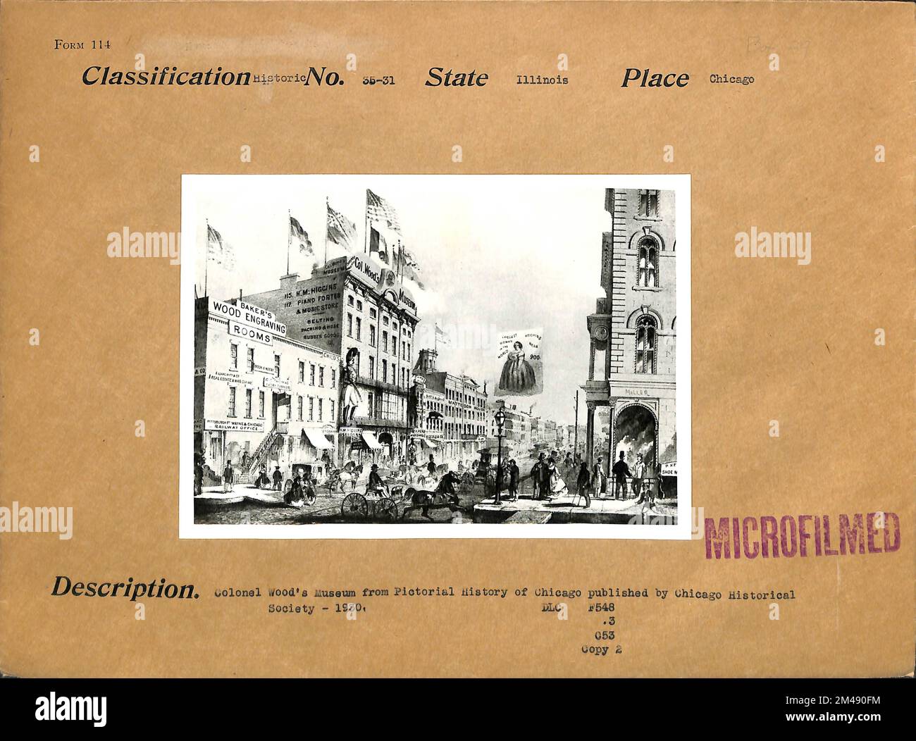 Colonel Wood's Museum. Original caption: Colonel Wood's Museum from ...