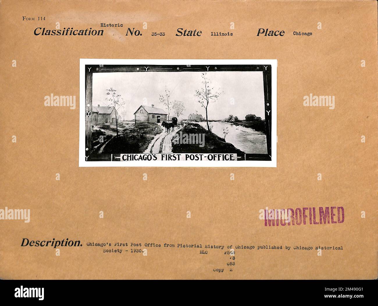 Chicago's First Post Office. Original caption: Chicago's first post ...