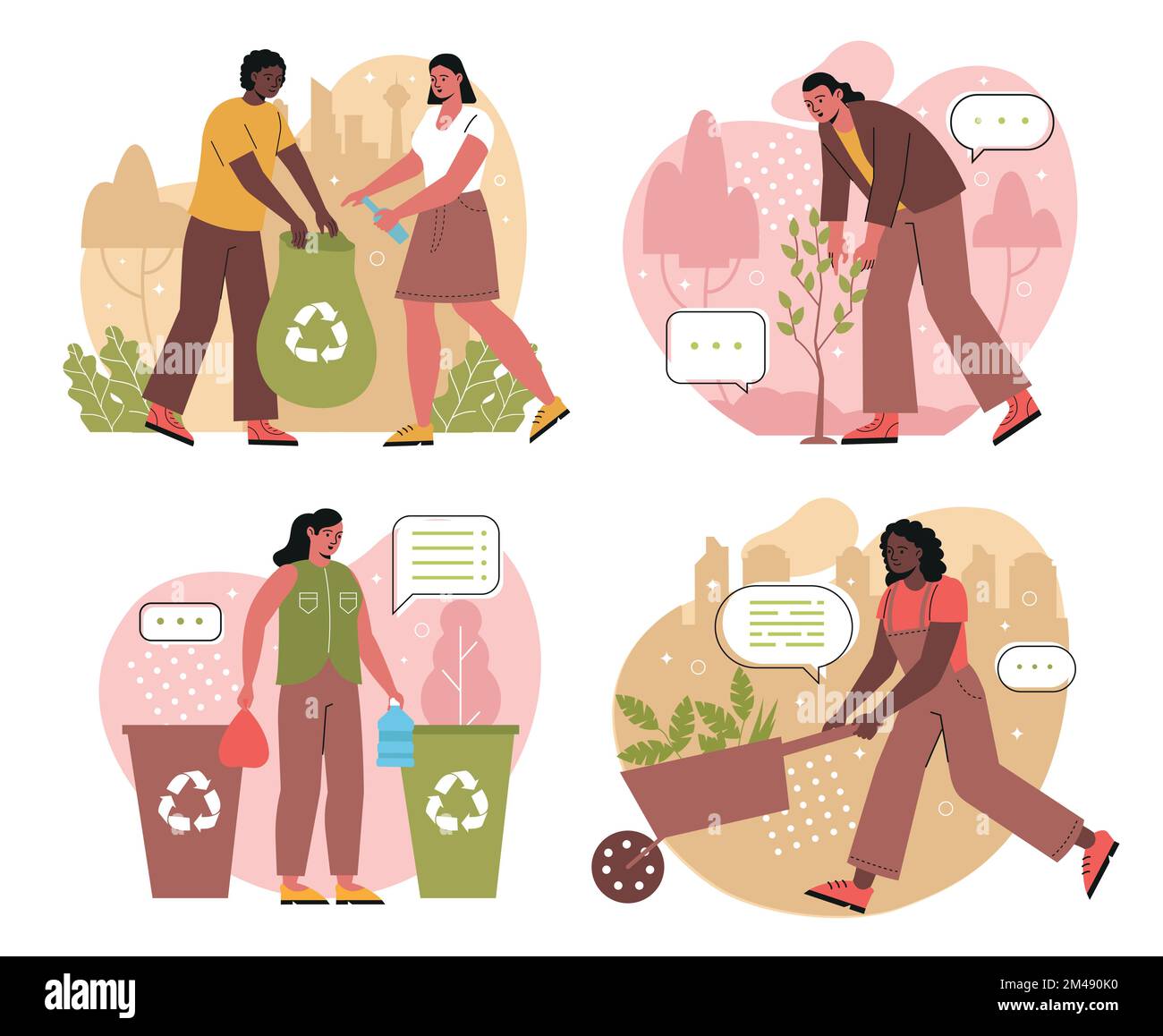 Environmental protection illustration set Stock Vector Image & Art - Alamy