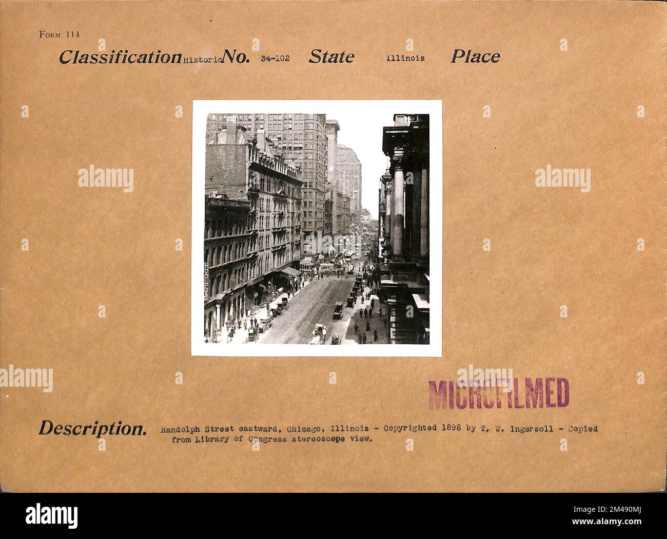 Randolph Street Eastward, Chicago, Illinois. Original caption: Randolph ...