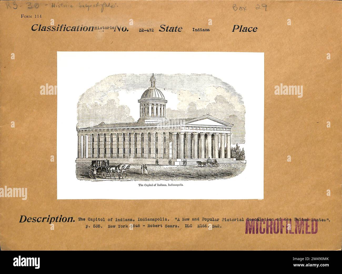 The Capitol of Indiana, Indianapolis. Original caption: The Capitol of ...