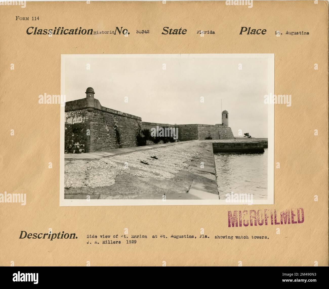 Side View of Fort Marion at St. Augustine, Florida. Original caption ...