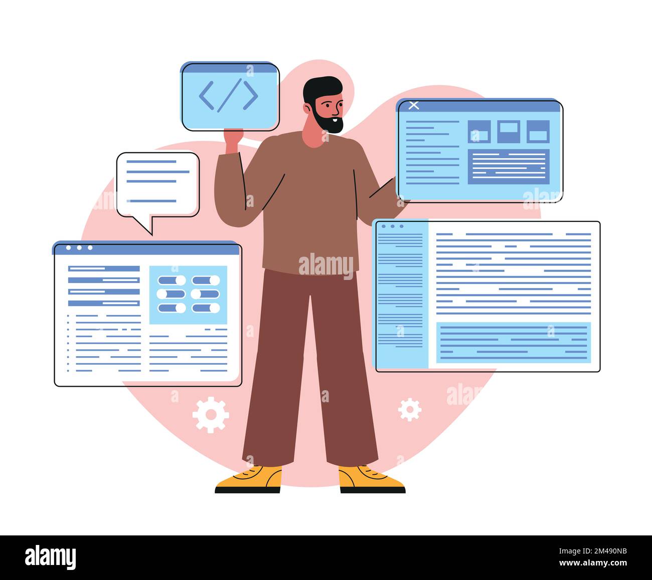 Software backend Stock Vector Images - Alamy