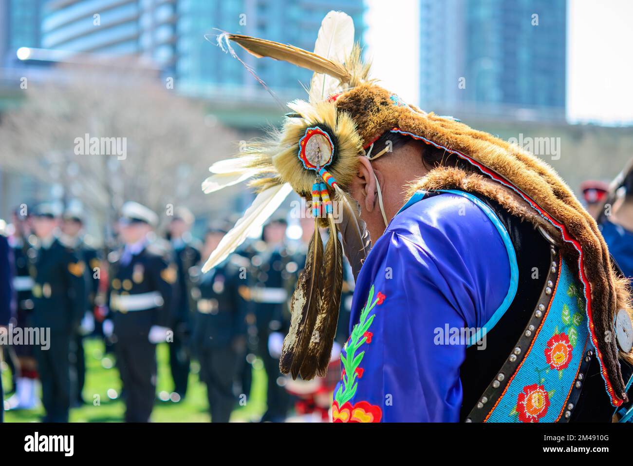 Canadian First Nations. The image was taken during the celebrations for ...