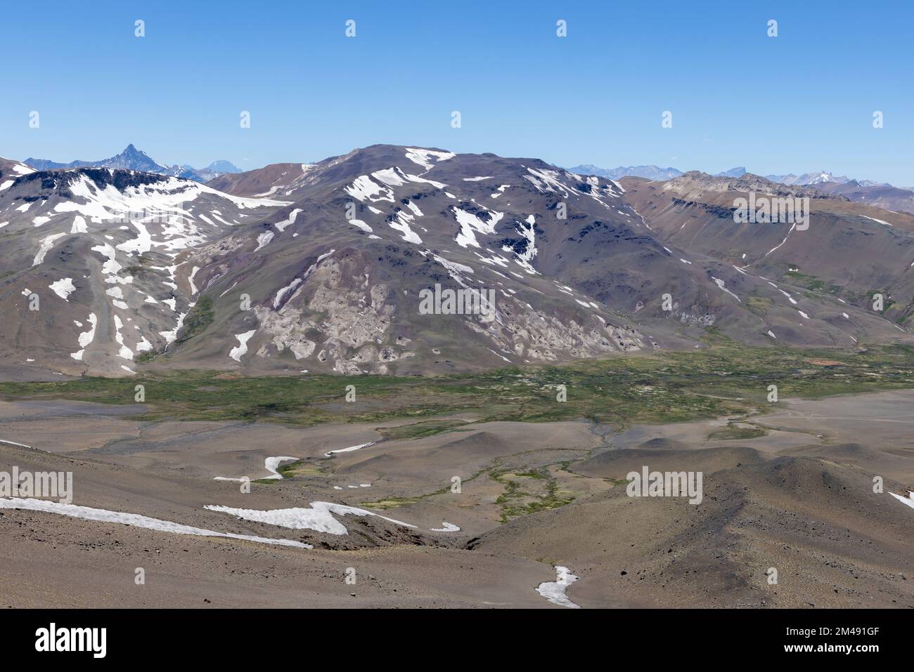 View of the breathtaking landscape at Paso Vergara in Argentina while ...
