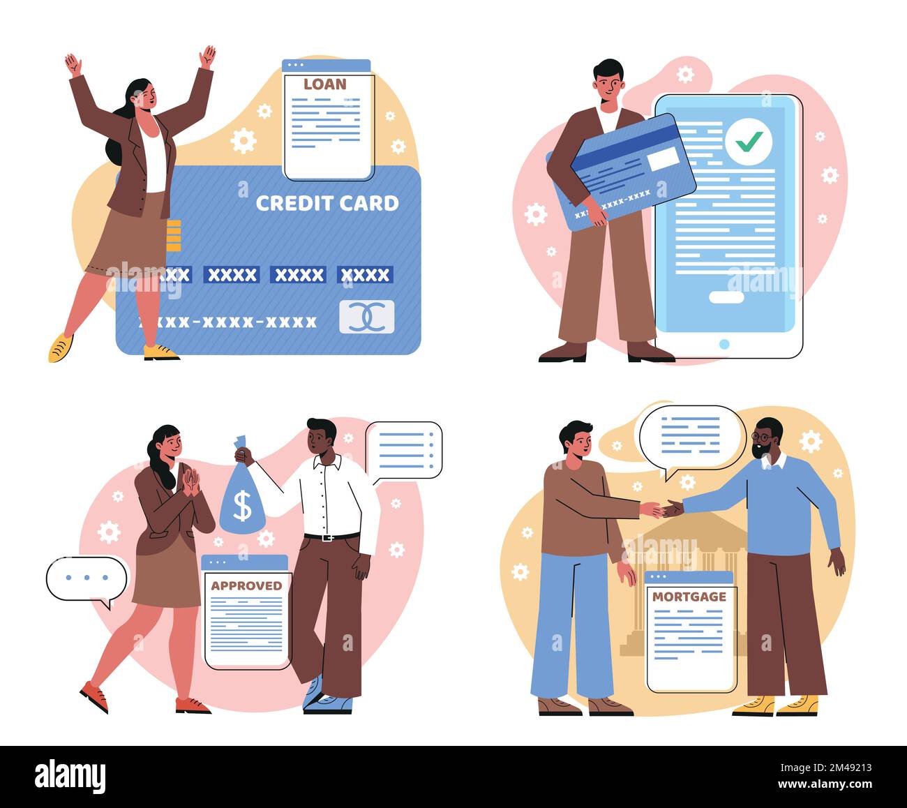 Credit approval illustration set Stock Vector Image & Art - Alamy