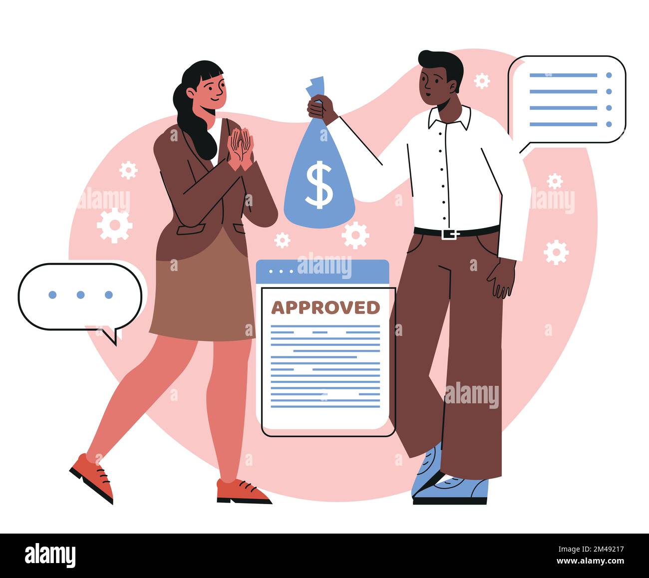 Loan approval concept man Cut Out Stock Images & Pictures - Alamy