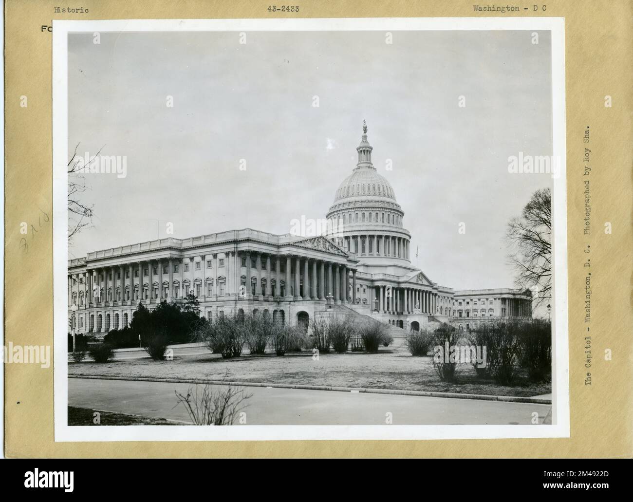 Capitol Building, Washington, DC. Photographed by Roy Sha. State ...